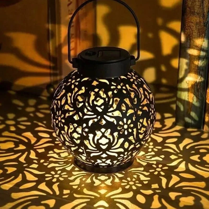 Solárny LED lampión solárny čierny | Margaretkashop - Darčeky za super ceny